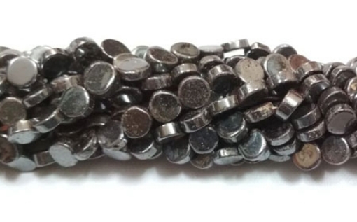 Hematite coin beads, gemstone beads wholesale, coin shape jewelry beads ...